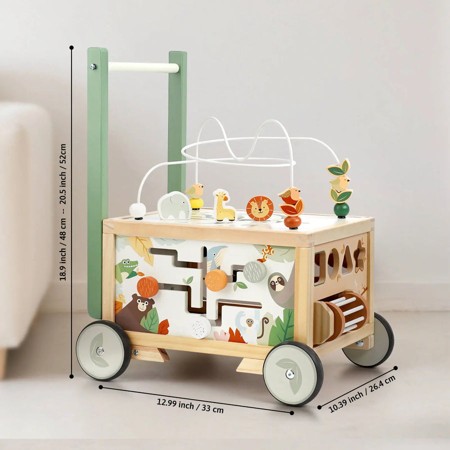 Joyreal Baby Walker - Montessori Push Toy with Non-Slip Wheels